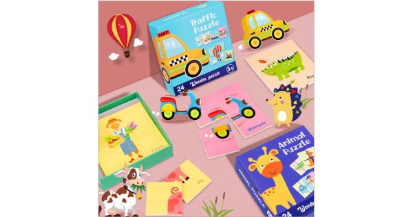 Q013 DIY 木質大塊拼圖